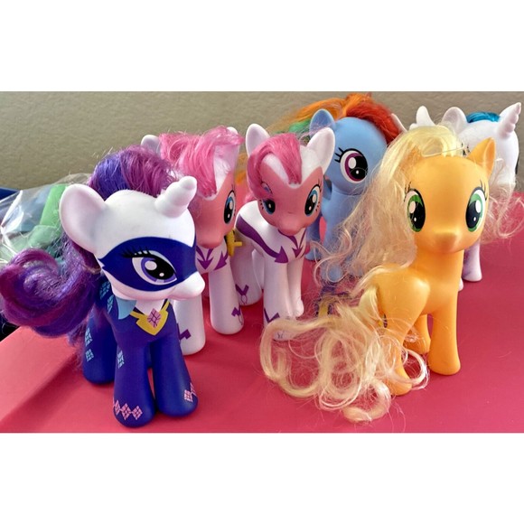 Toys | My Little Pony Plastic Figures Lot Of 6 Figurines Toys With Long ...